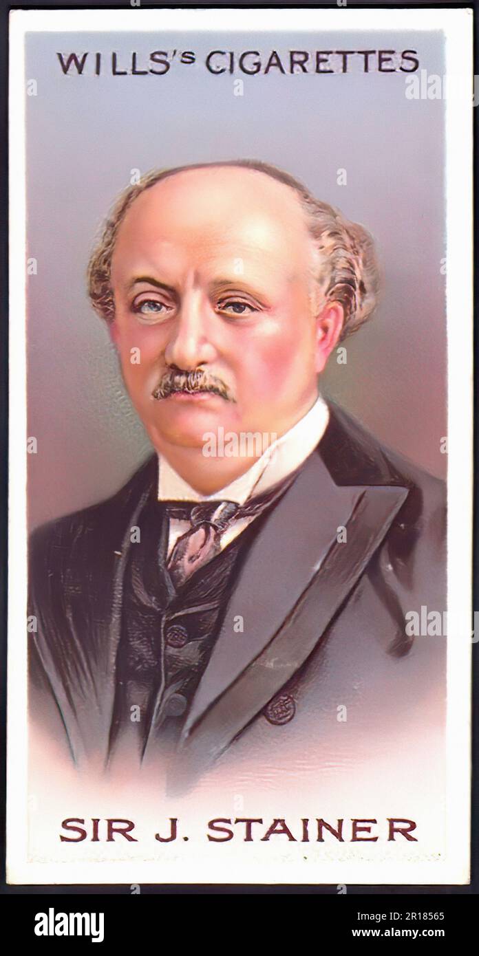Composer Sir John Stanier - Vintage Cigarette Card Stock Photo - Alamy