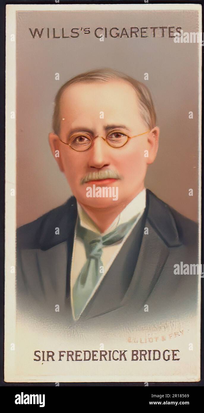 Composer Sir Frederick Bridge - Vintage Cigarette Card Stock Photo - Alamy