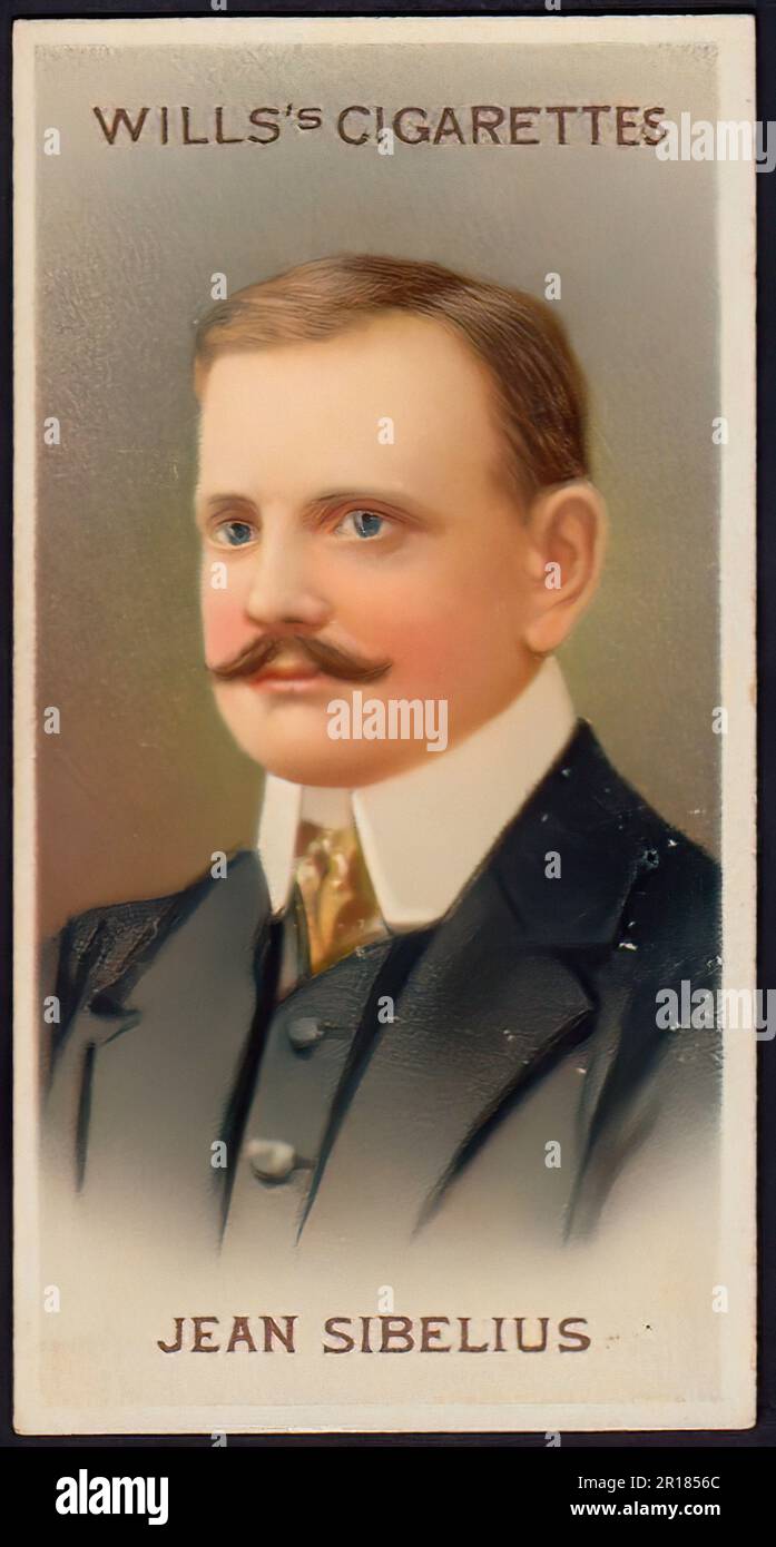 Composer Jean Sibelius - Vintage Cigarette Card Stock Photo - Alamy