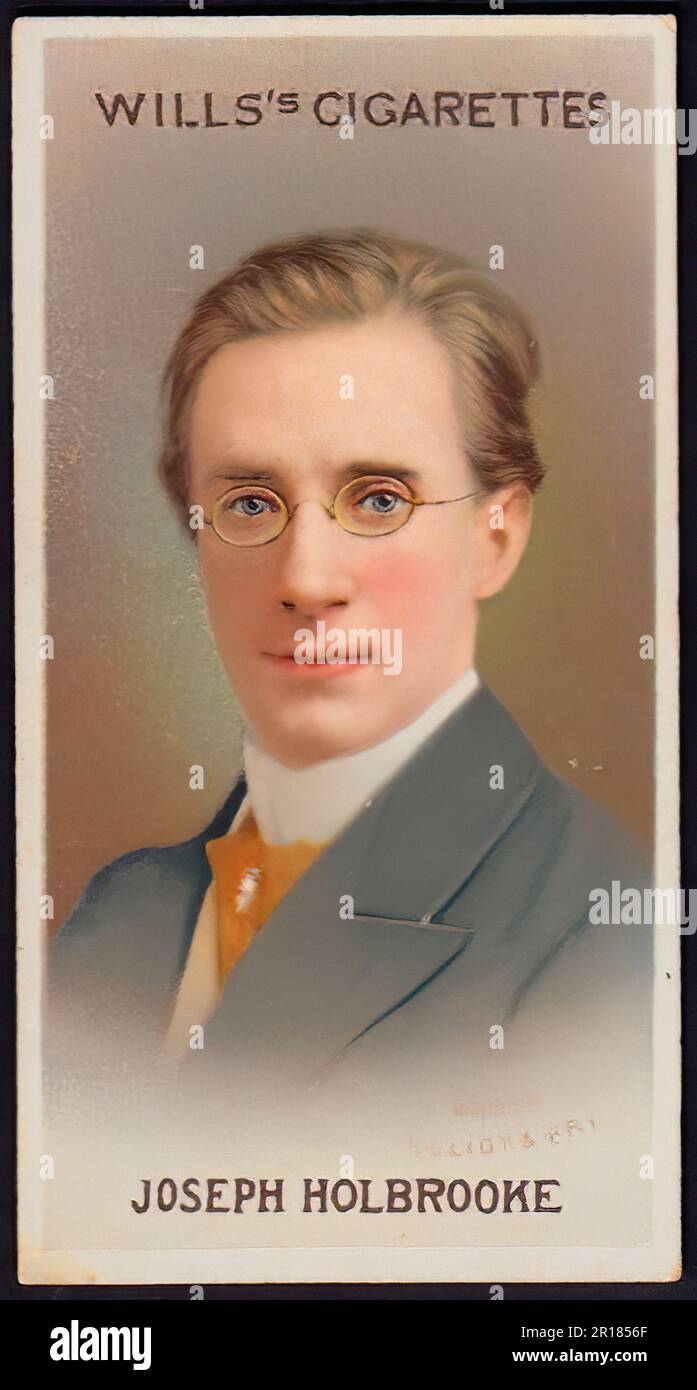 Composer Joseph Holbrooke - Vintage Cigarette Card Stock Photo - Alamy