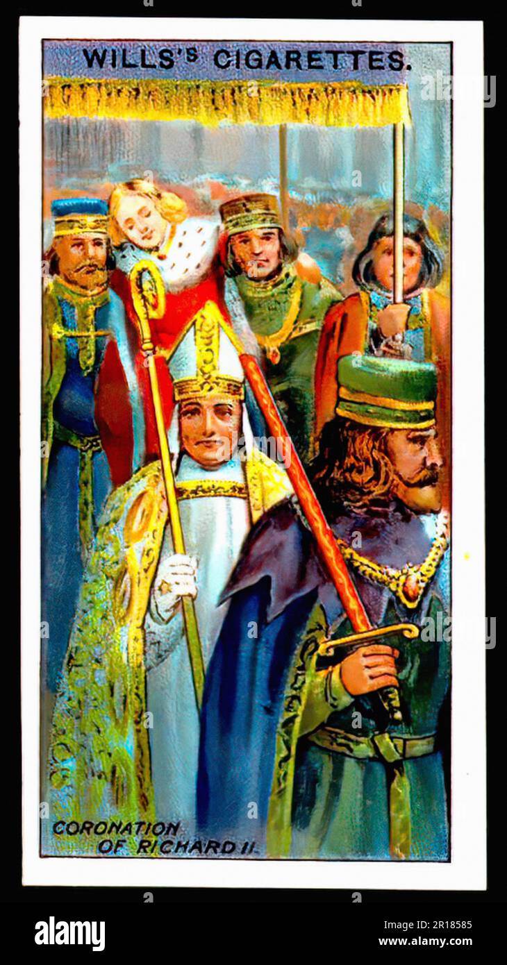 Coronation of Richard II - Vintage Cigarette Card Stock Photo - Alamy