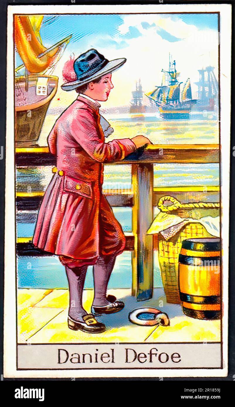 Daniel Defoe - Vintage Cigarette Card Stock Photo - Alamy