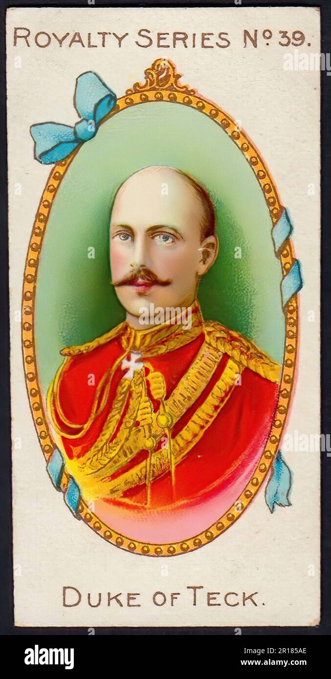 Duke of Teck - Vintage Cigarette Card Stock Photo - Alamy