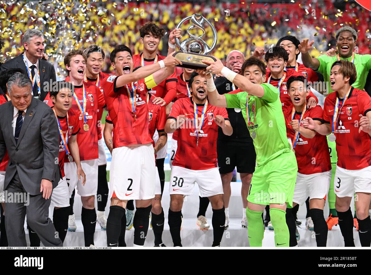 Saitama, Japan. 6th May, 2023. Urawa Reds' Hiroki Sakai #2 and Shusaku ...