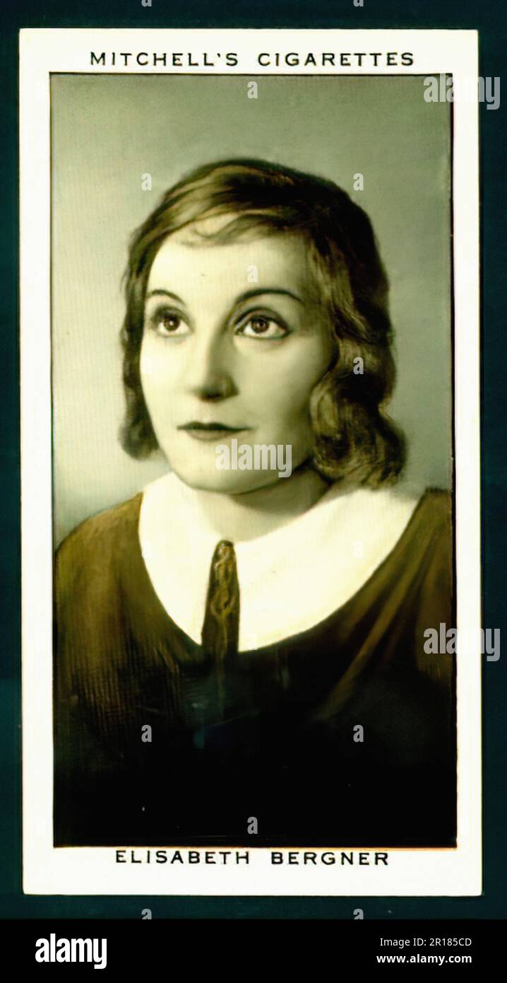 Elisabeth Bergner - Vintage Cigarette Card Stock Photo - Alamy