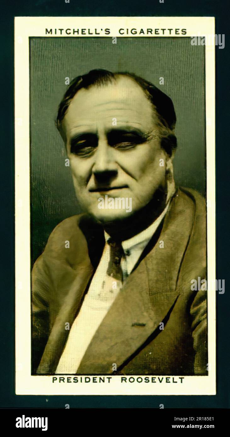 Franklyn Roosevelt - Vintage Cigarette Card Stock Photo - Alamy