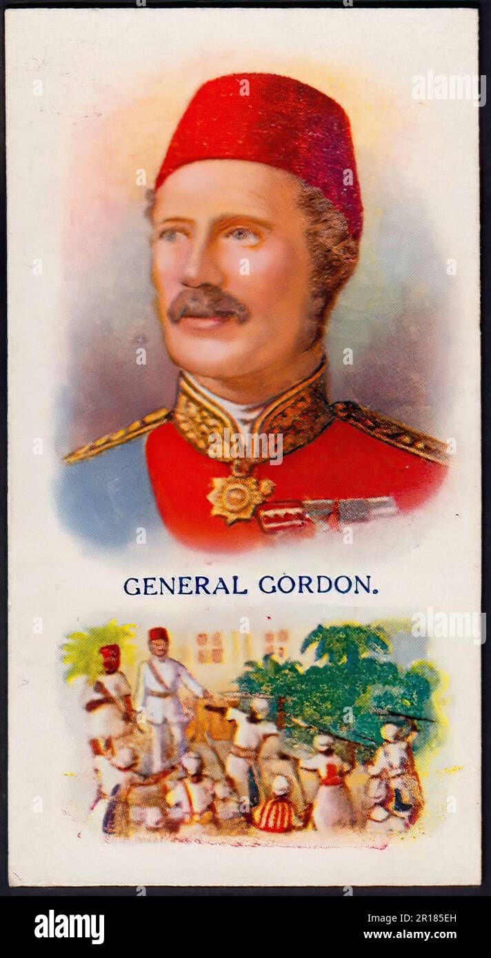 General Gordon - Vintage Cigarette Card 01 Stock Photo - Alamy