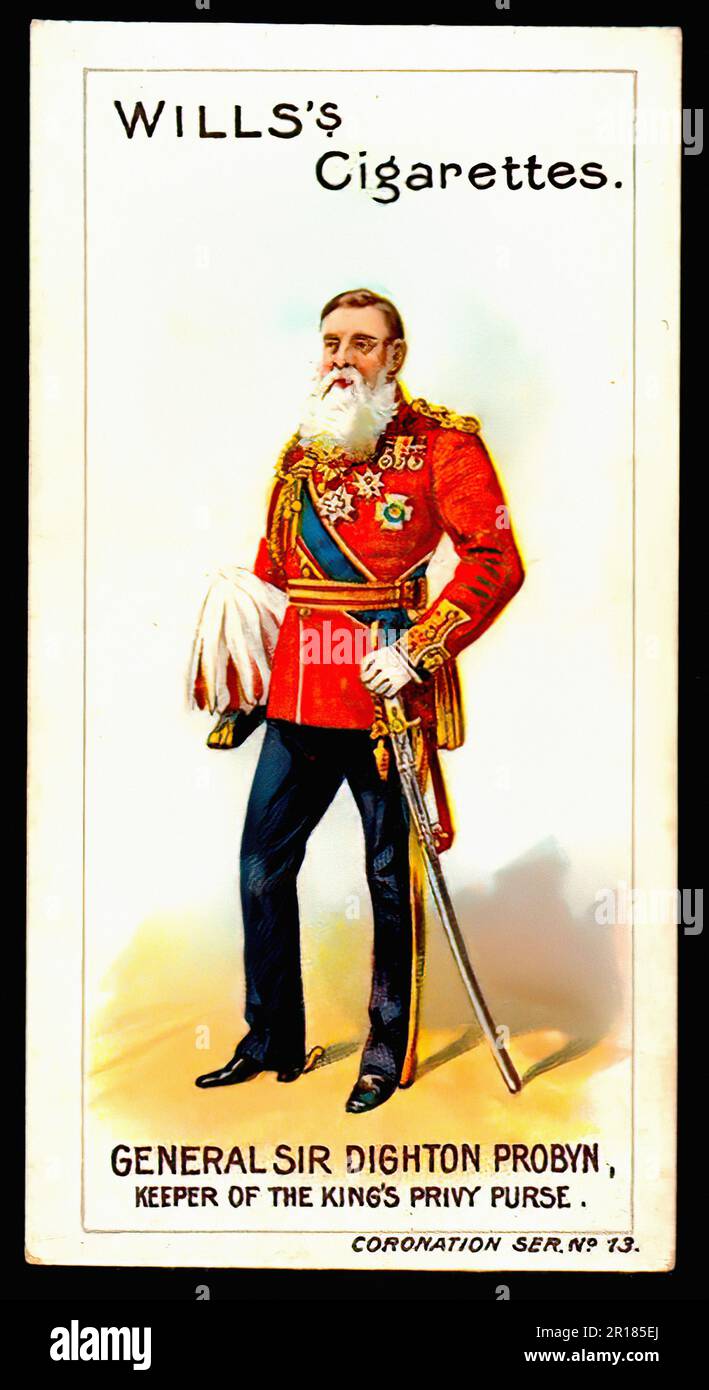 General Sir Dighton Probyn - Vintage Cigarette Card Stock Photo - Alamy