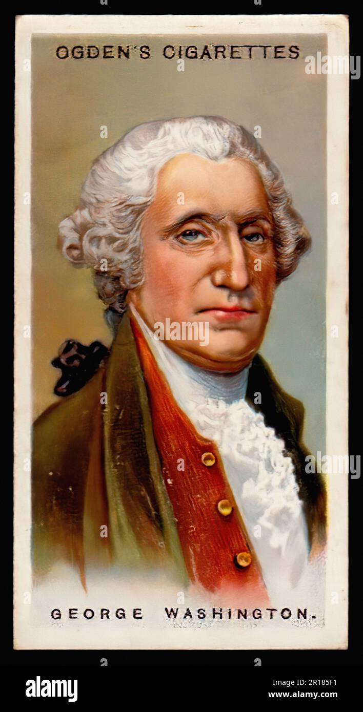 George Washington - Vintage Cigarette Card Stock Photo - Alamy