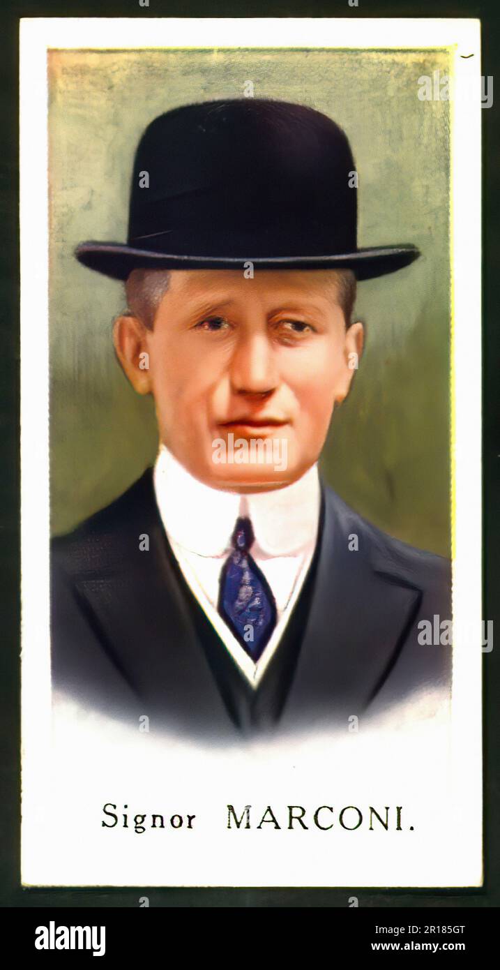 Guglielmo Marconi - Vintage Cigarette Card Stock Photo - Alamy