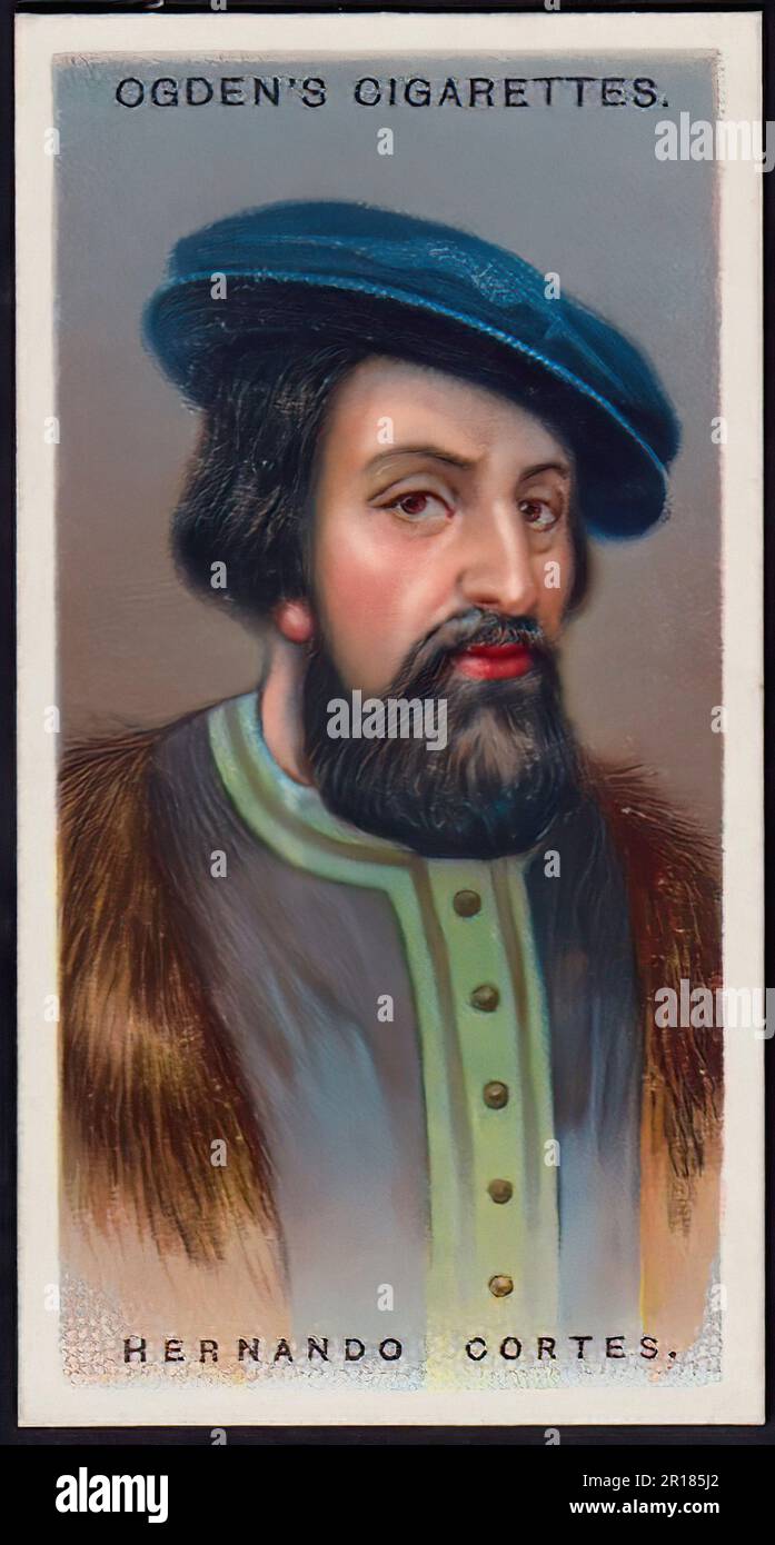 Hernando Cortes - Vintage Cigarette Card Stock Photo - Alamy
