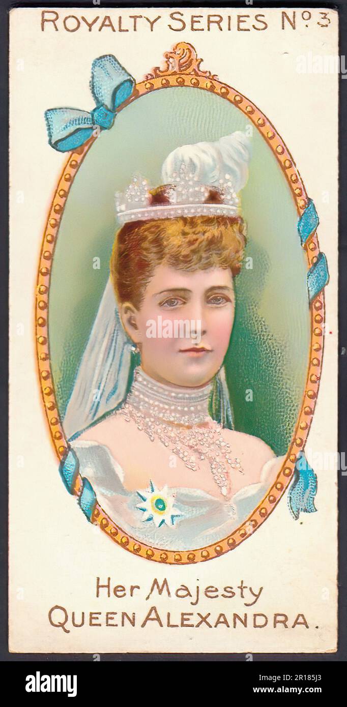 Her Majesty Queen Alexandra - Vintage Cigarette Card Stock Photo - Alamy