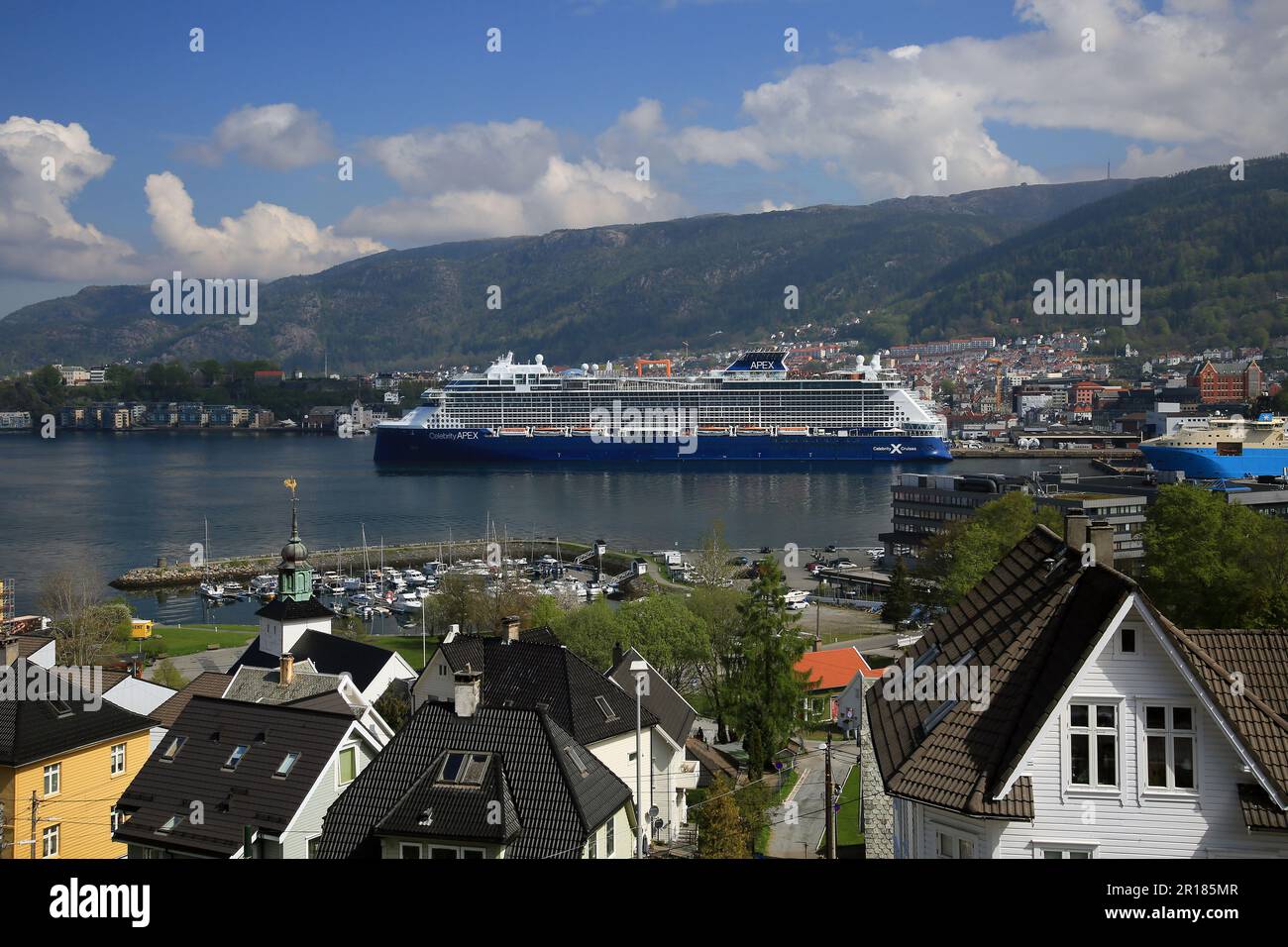 Celebrity APEX in dock, Bergen, Norway Stock Photo - Alamy