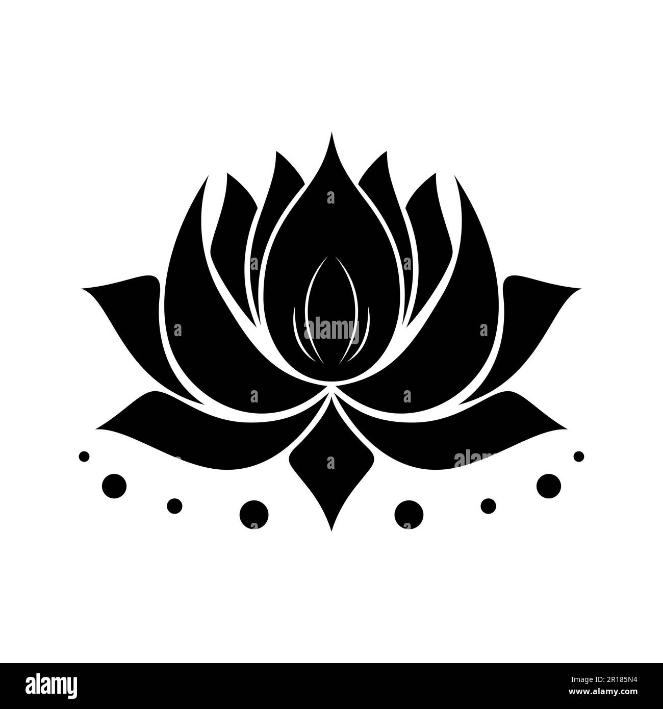 Lotus flower icon. Lotus flower. Black lotus icon on white background ...