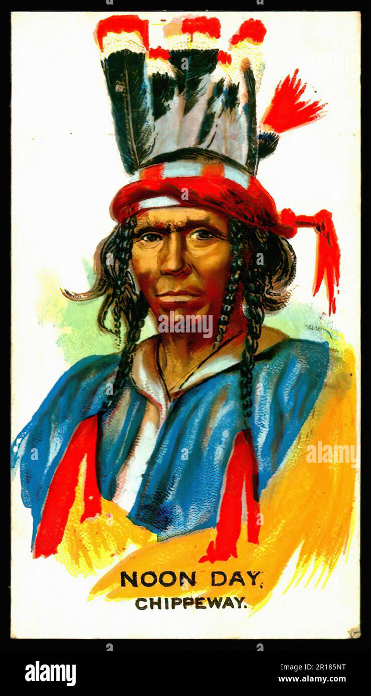Indian Chief Noon Day - Vintage Cigarette Card Stock Photo - Alamy