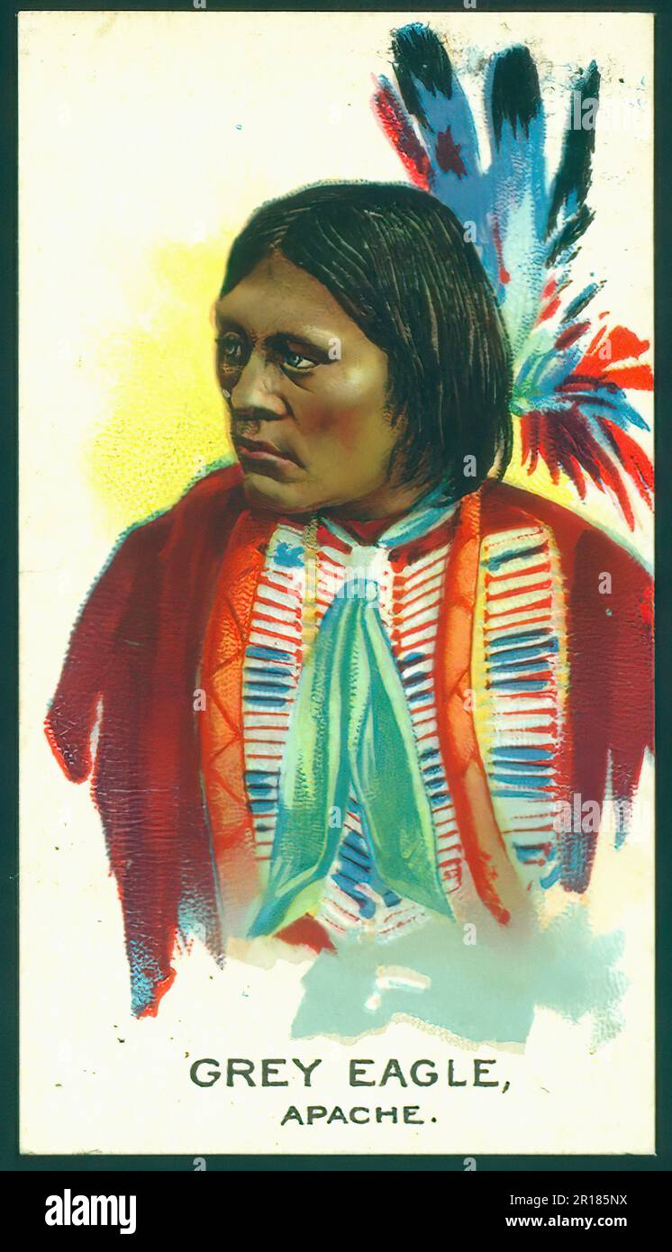 Indian Chief Grey Eagle - Vintage Cigarette Card Stock Photo - Alamy