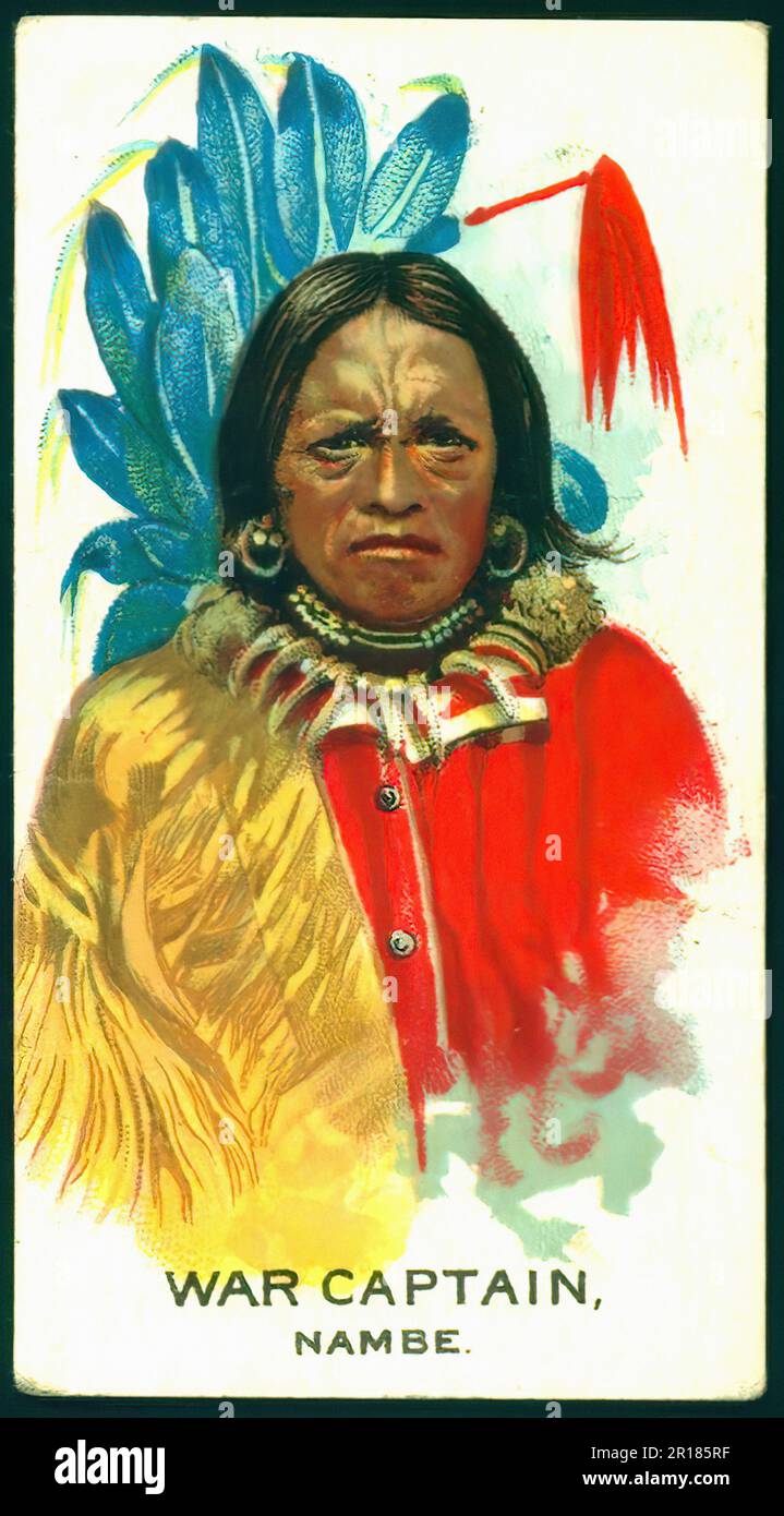 Indian Chief War Captain - Vintage Cigarette Card Stock Photo - Alamy