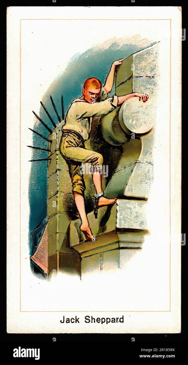 Jack Sheppard Prison Escaper - Vintage Cigarette Card Stock Photo - Alamy