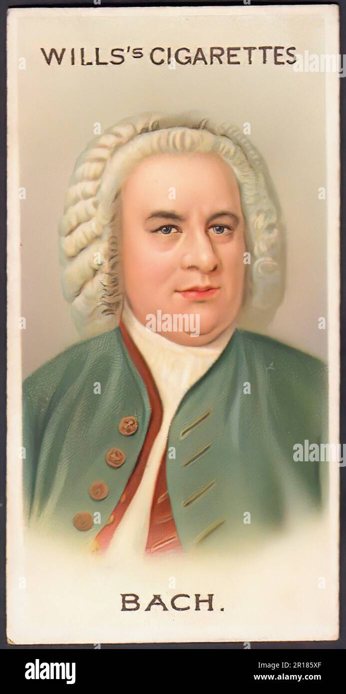 Johann Sebastian Bach - Vintage Cigarette Card Stock Photo - Alamy