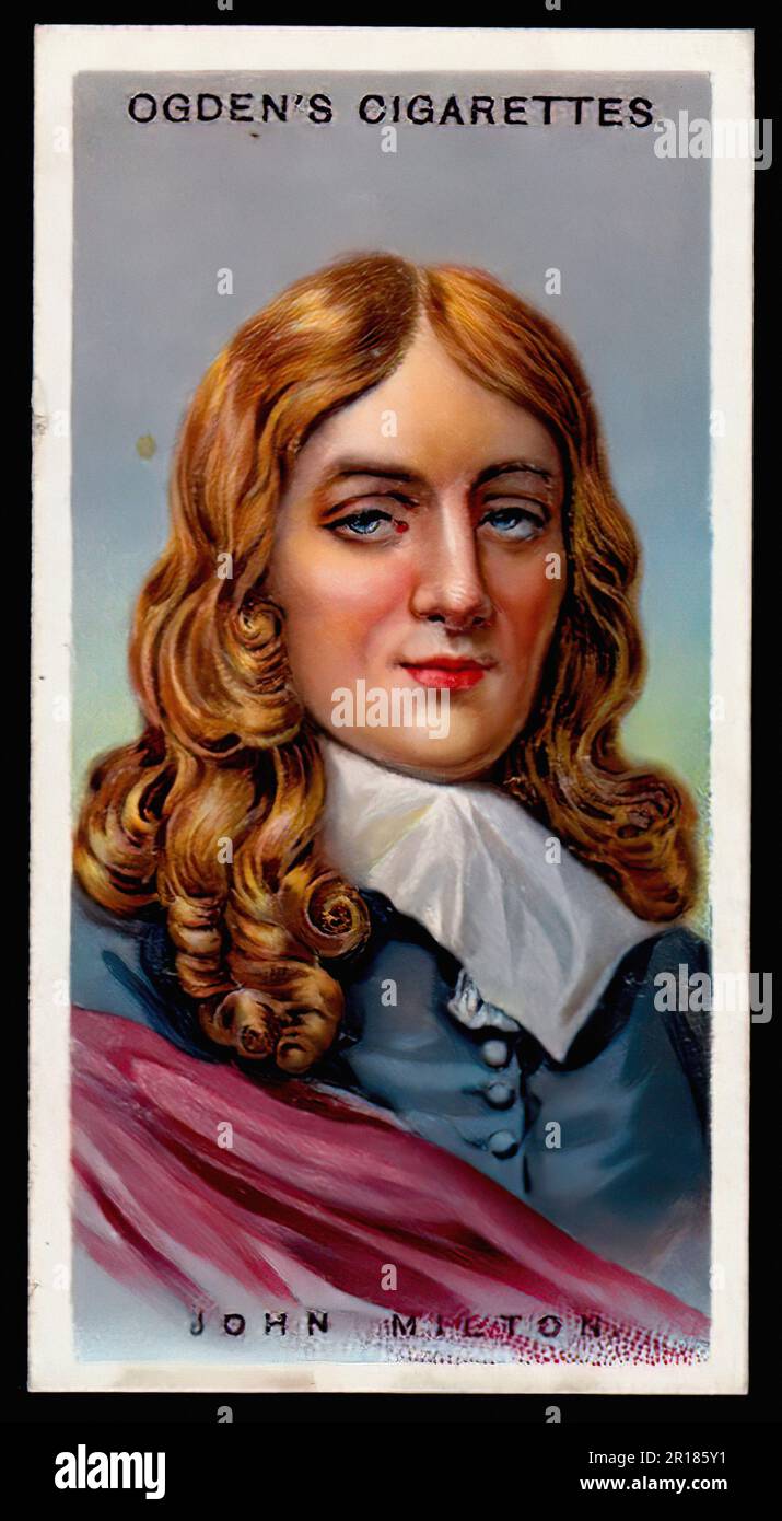 John Milton - Vintage Cigarette Card Stock Photo - Alamy