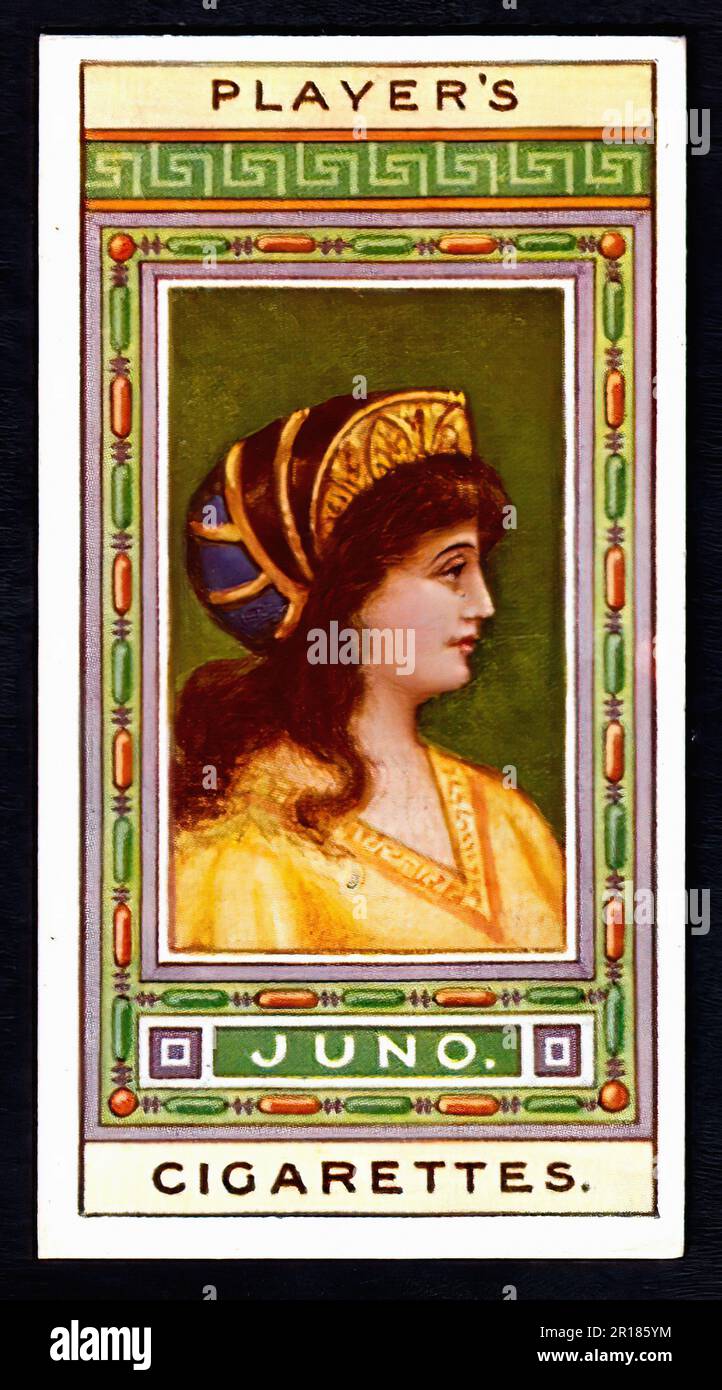 Juno Goddess of Fidelity - Vintage Cigarette Card Stock Photo - Alamy