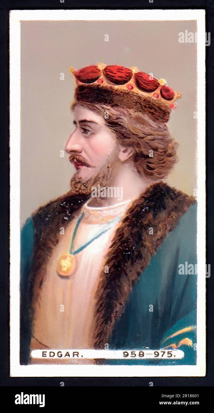 King Edgar - Vintage Cigarette Card Stock Photo - Alamy