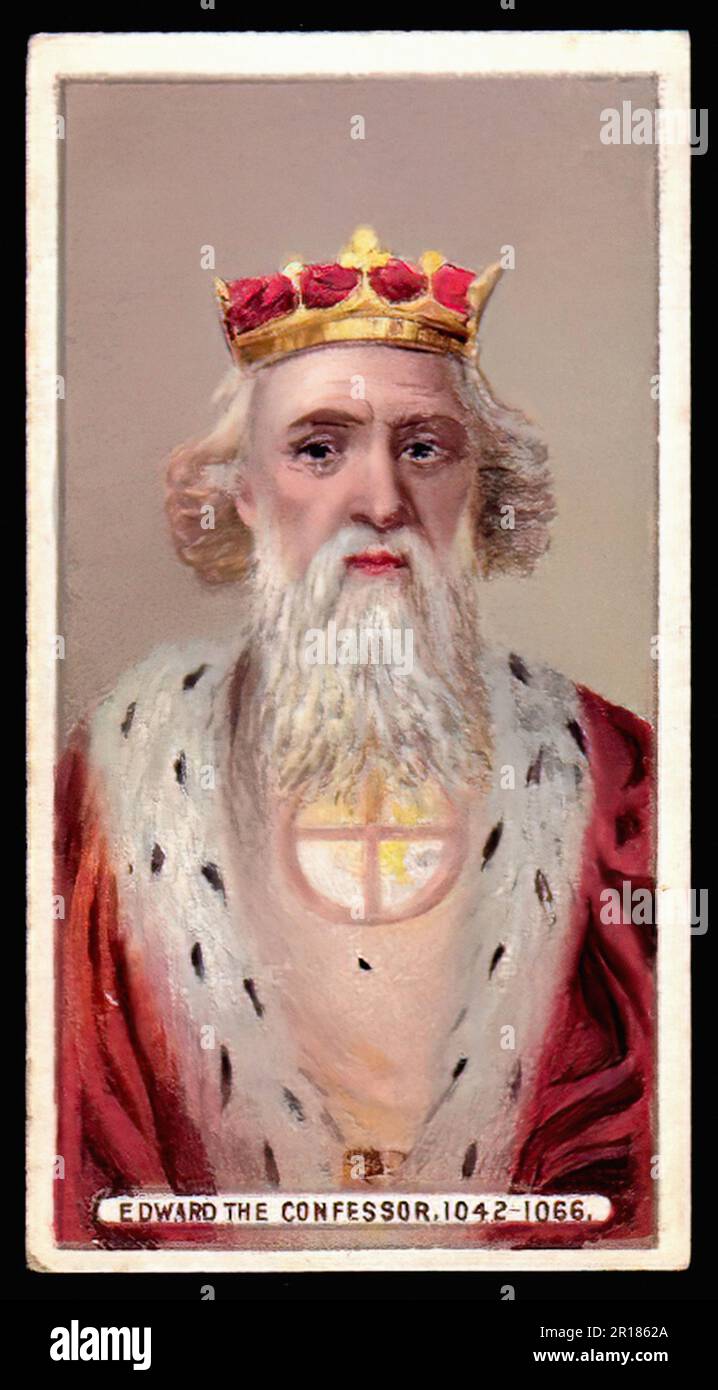King Edward the Confessor - Vintage Cigarette Card Stock Photo - Alamy