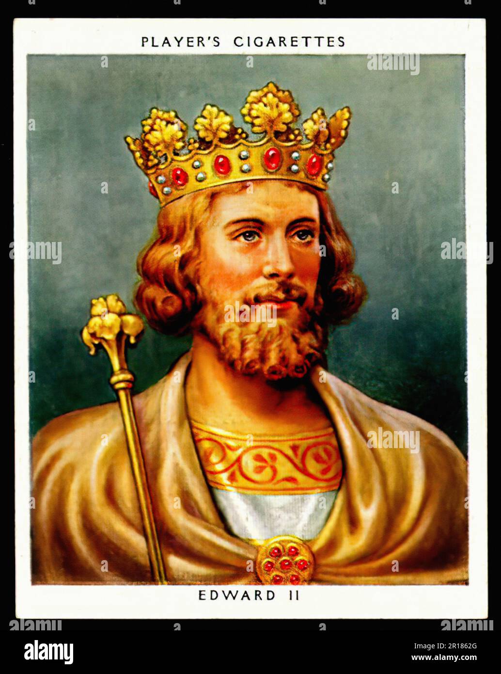 King Edward II - Vintage Cigarette Card 04 Stock Photo - Alamy