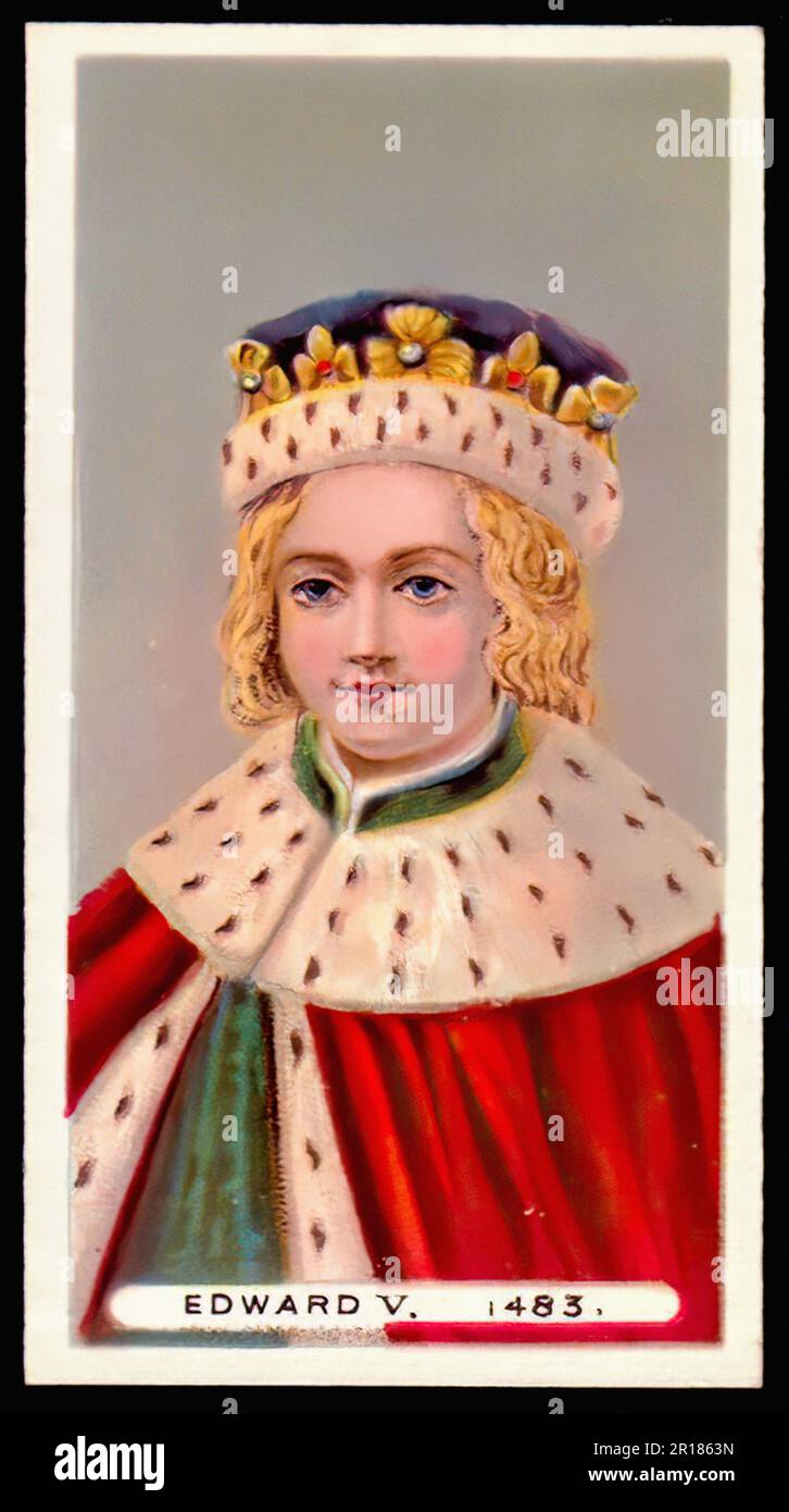 King Edward V - Vintage Cigarette Card 01 Stock Photo - Alamy