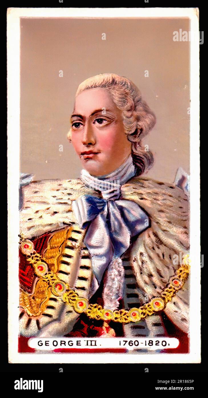 King George III - Vintage Cigarette Card 01 Stock Photo - Alamy