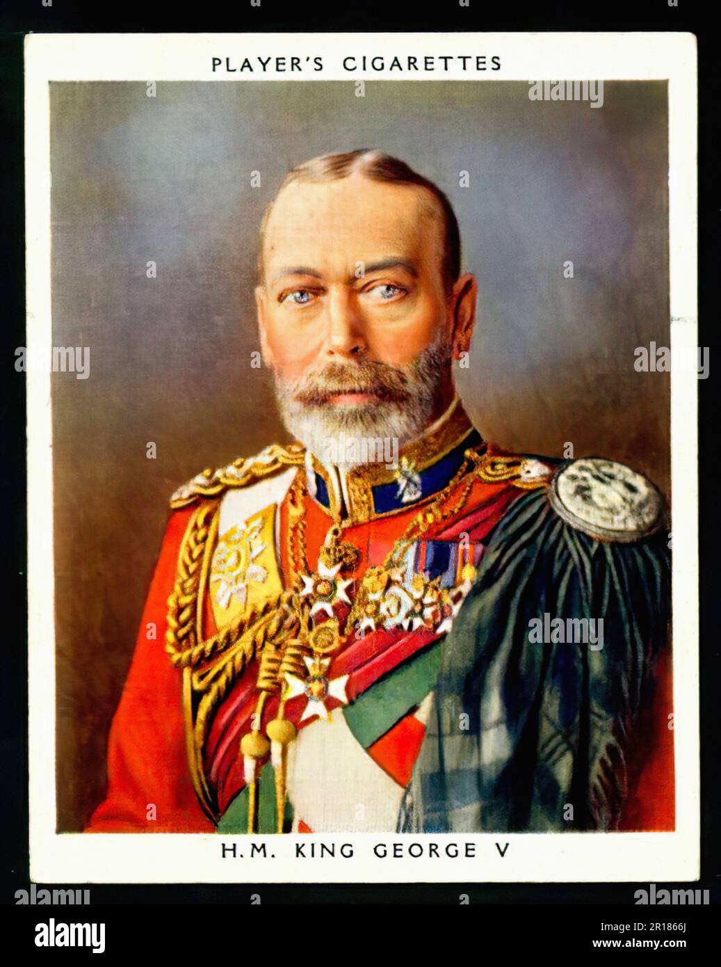 King George V - Vintage Cigarette Card 01 Stock Photo - Alamy