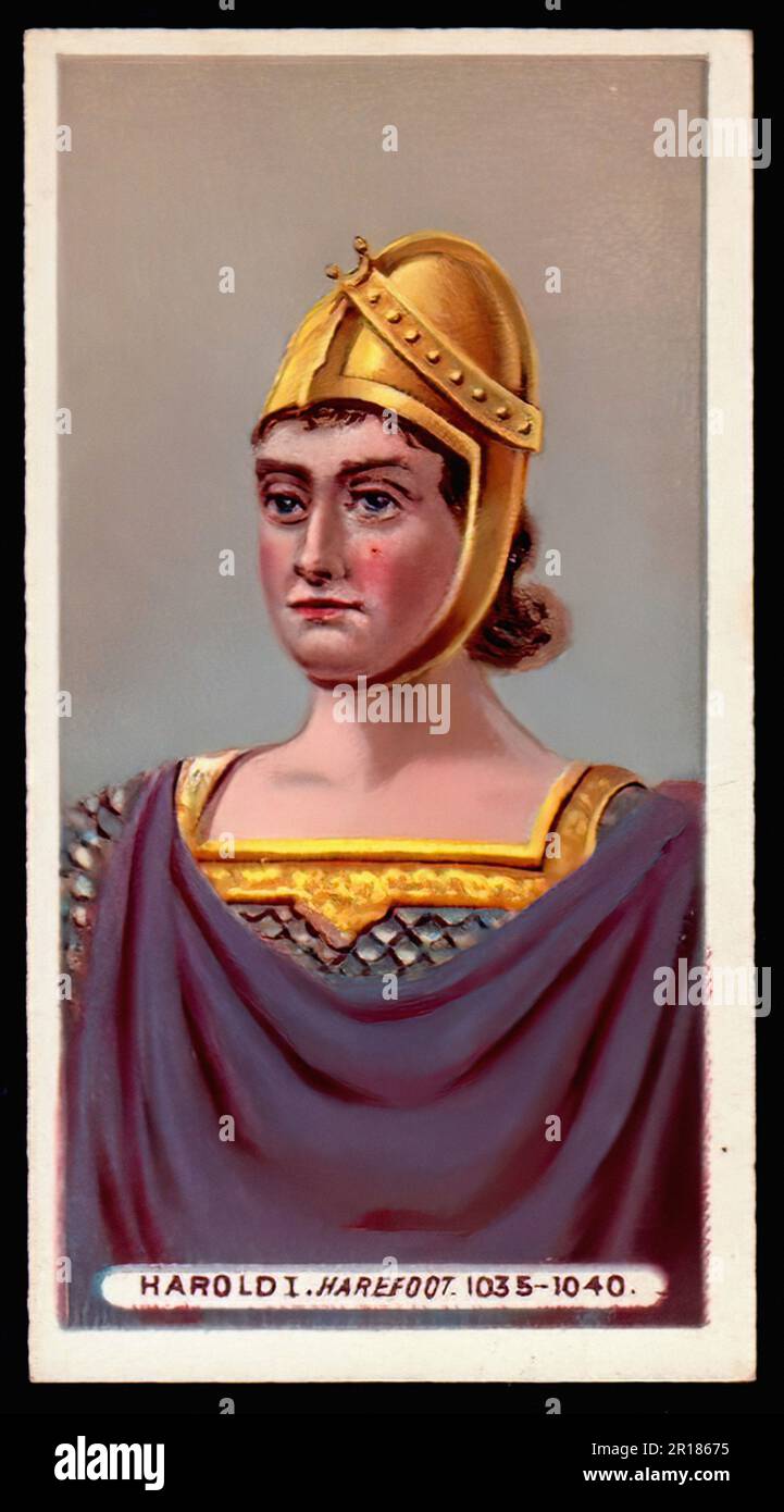King Harold I (Harefoot) - Vintage Cigarette Card Stock Photo - Alamy King Harold I (Harefoot) - Vintage Cigarette Card Stock Photo - Alamy