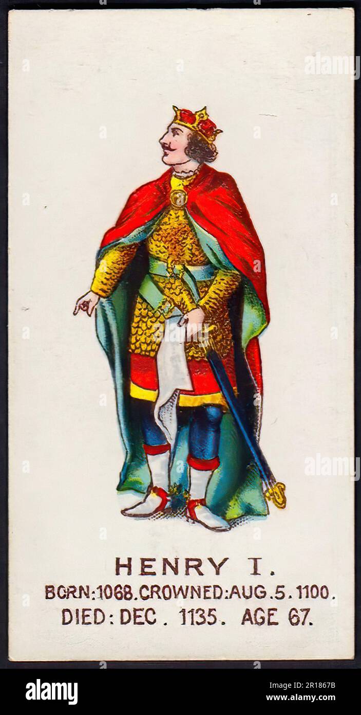 King Henry I - Vintage Cigarette Card 04 Stock Photo - Alamy