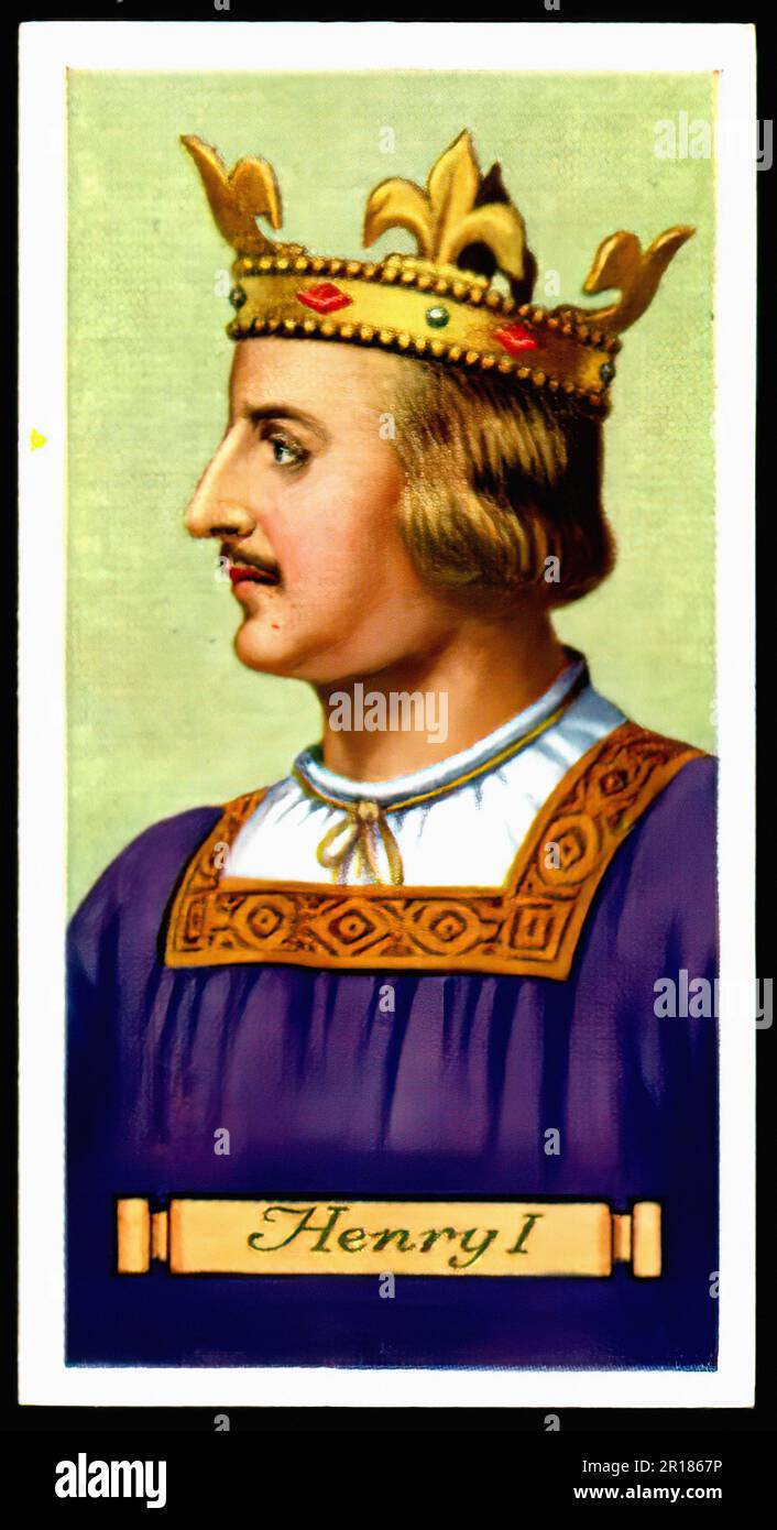 King Henry I - Vintage Cigarette Card Stock Photo - Alamy