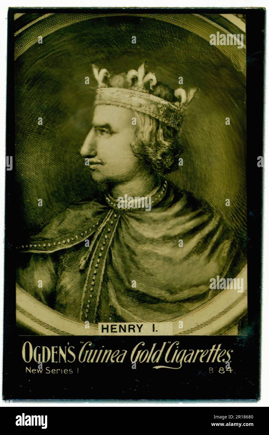 King Henry I - Vintage Cigarette Card 03 Stock Photo - Alamy