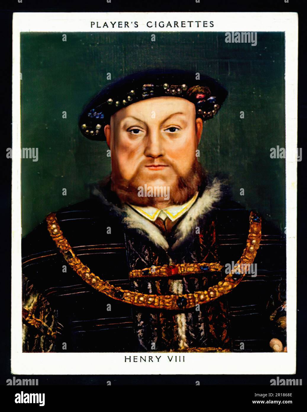 King Henry VIII - Vintage Cigarette Card 02 Stock Photo - Alamy