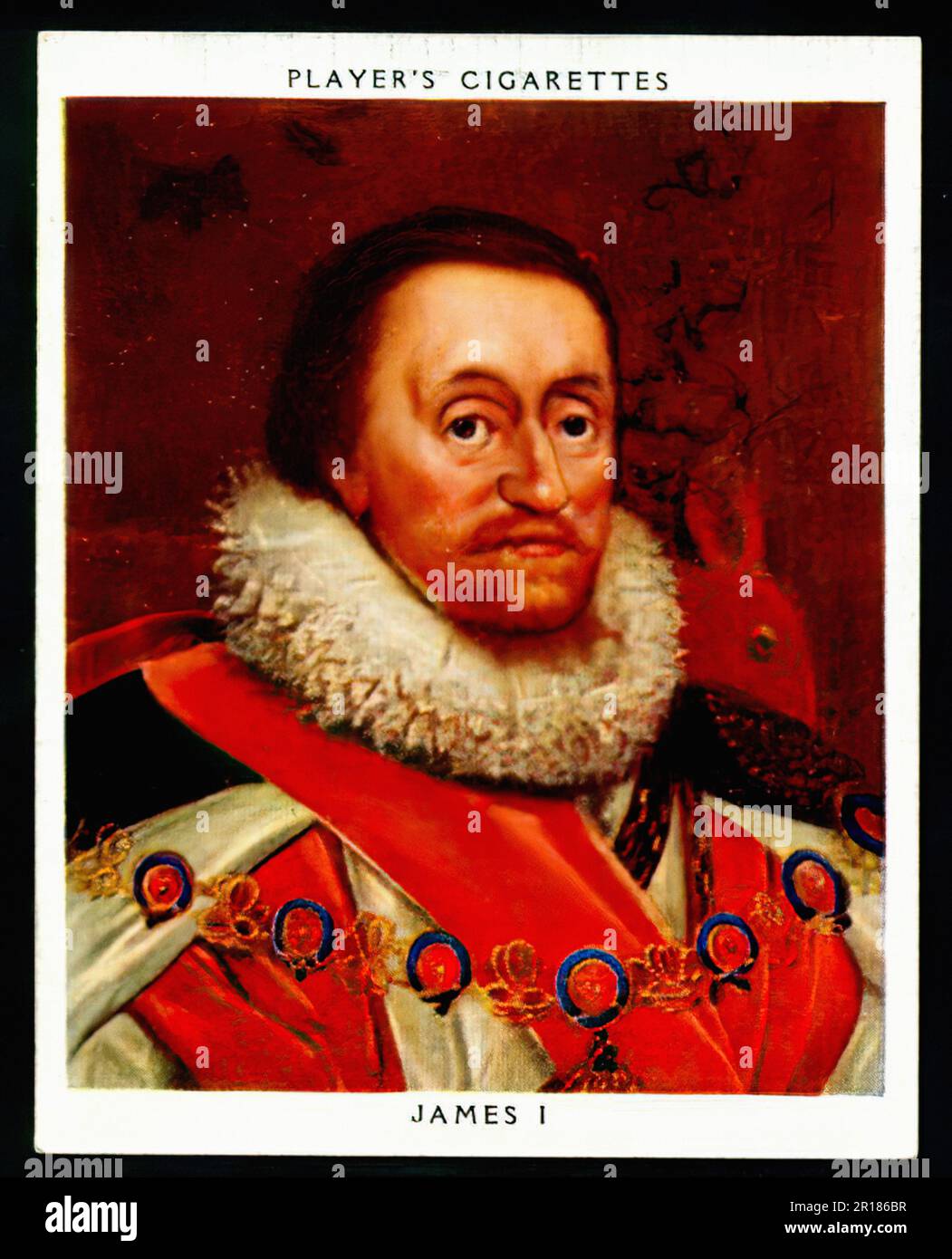 King James I - Vintage Cigarette Card 02 Stock Photo - Alamy