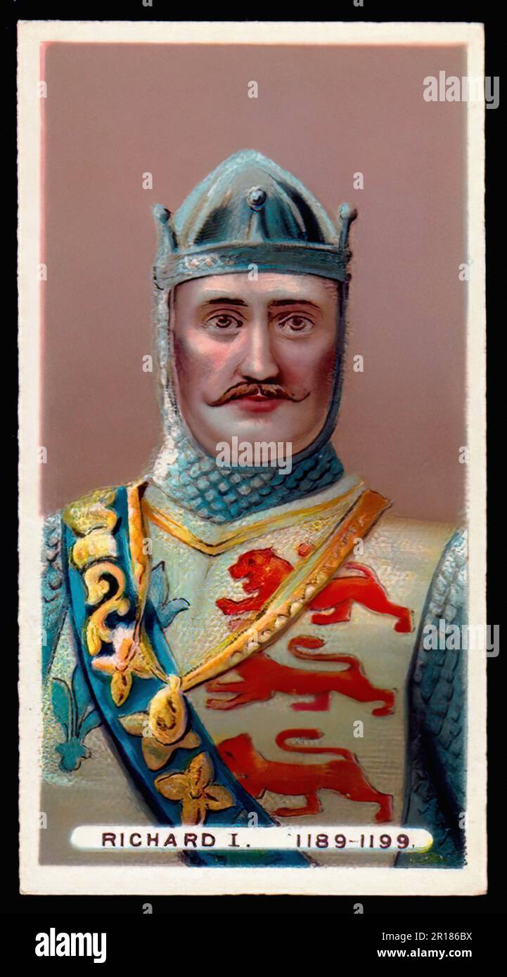 King Richard I - Vintage Cigarette Card 01 Stock Photo - Alamy