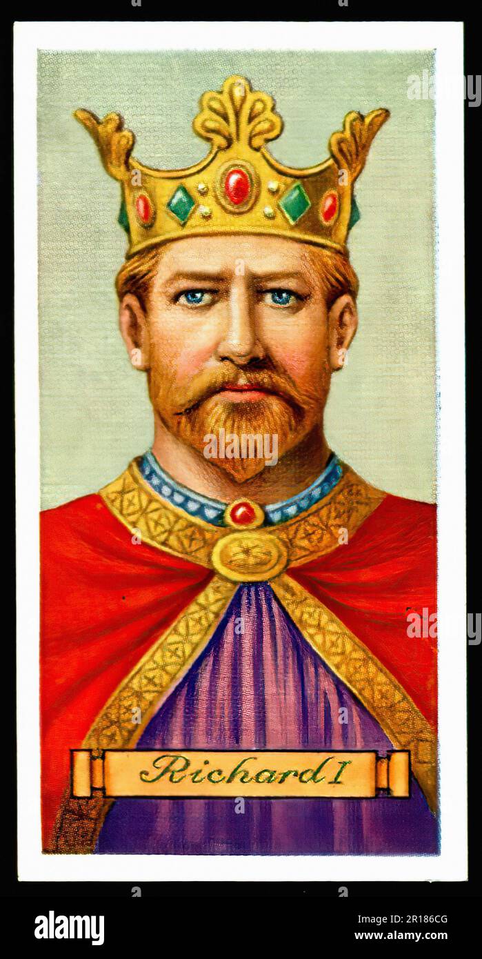 King Richard I - Vintage Cigarette Card Stock Photo - Alamy