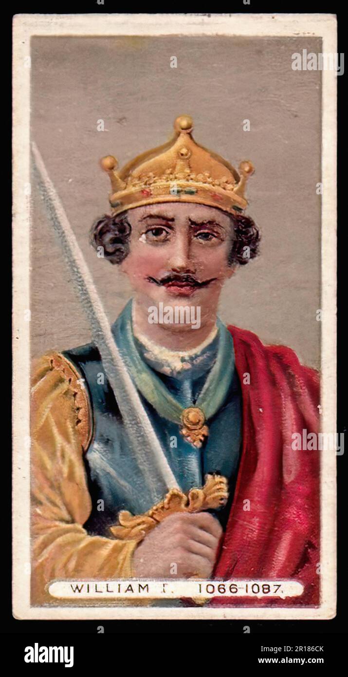 King William I The Conqueror - Vintage Cigarette Card Stock Photo - Alamy