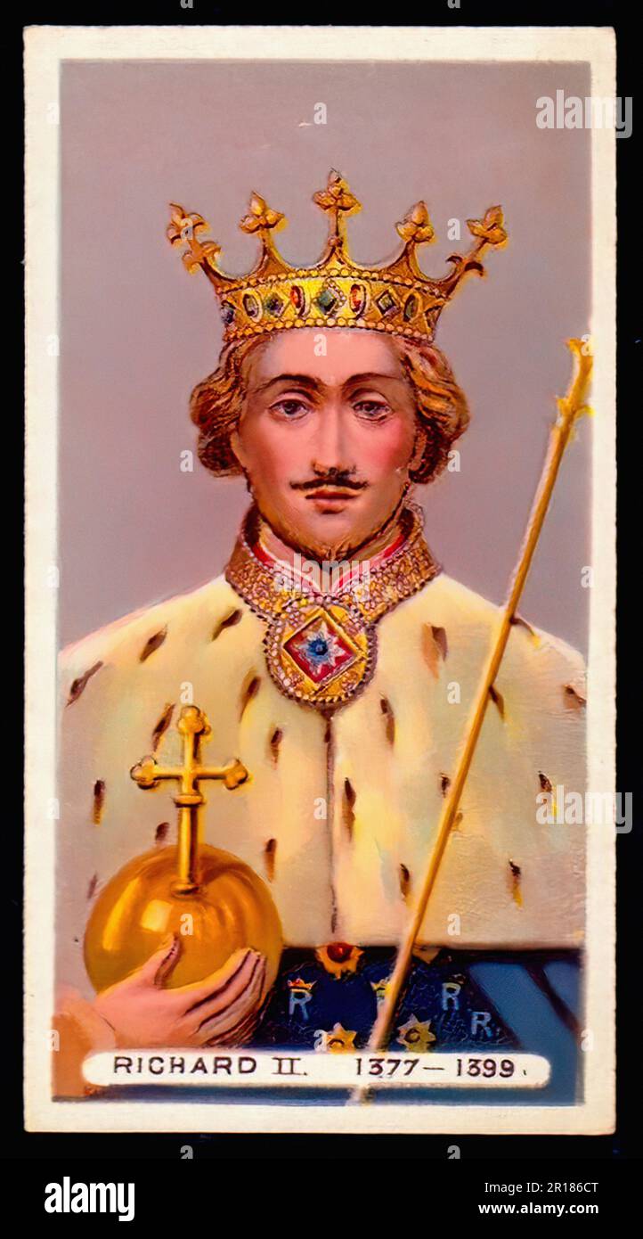 King Richard II - Vintage Cigarette Card 01 Stock Photo - Alamy