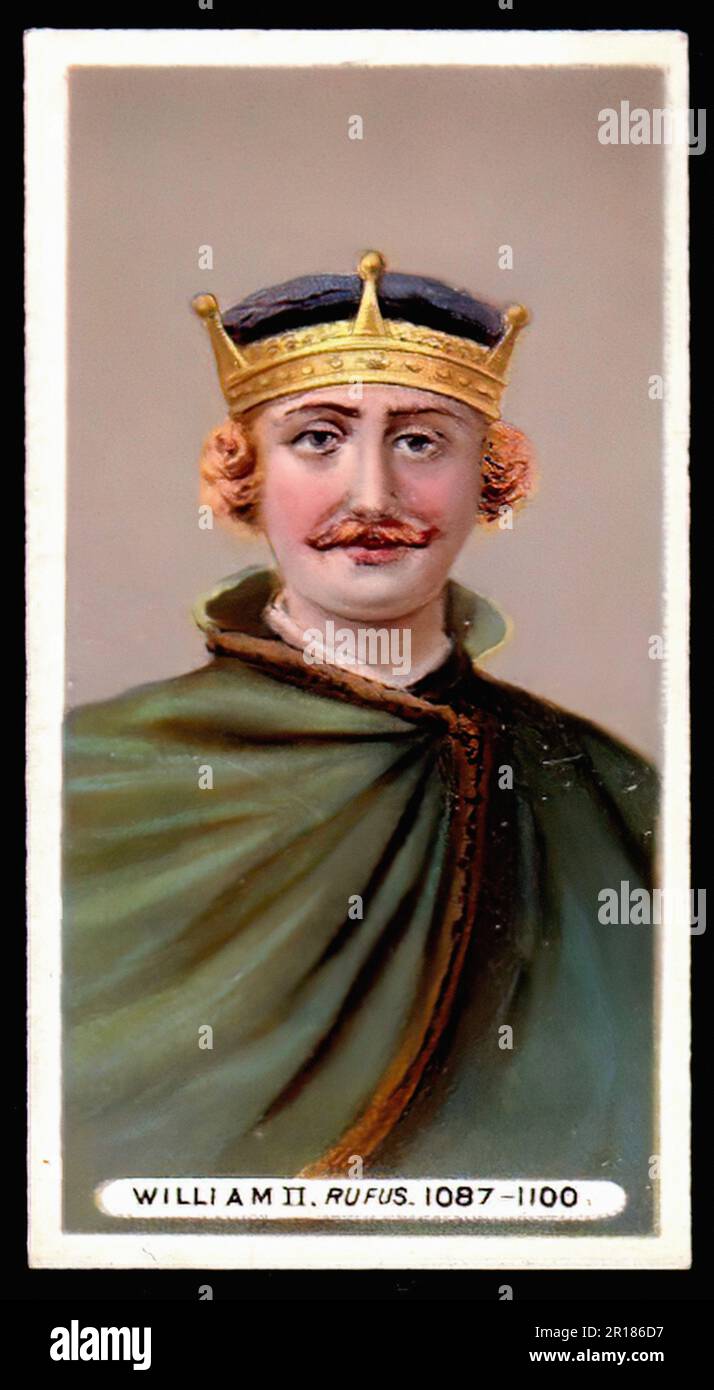 King William II - Vintage Cigarette Card 01 Stock Photo - Alamy