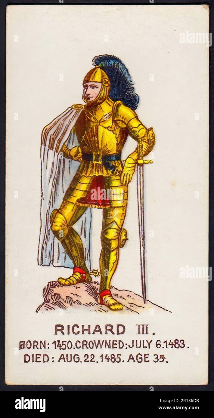 King Richard III - Vintage Cigarette Card 03 Stock Photo - Alamy