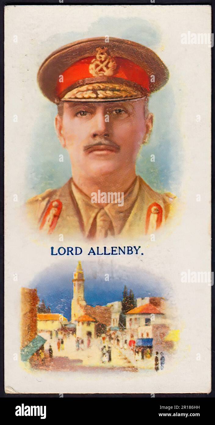 Lord Allenby - Vintage Cigarette Card Stock Photo - Alamy