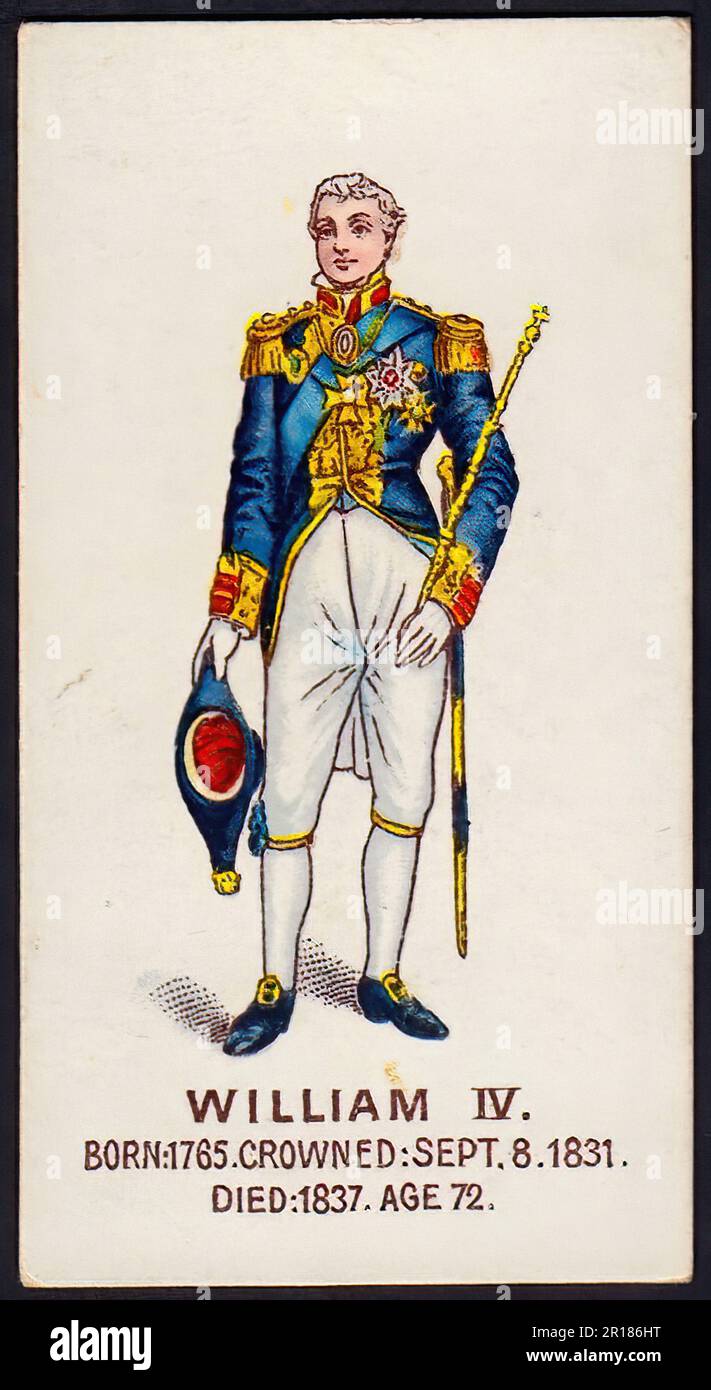 King William IV - Vintage Cigarete Card Stock Photo - Alamy