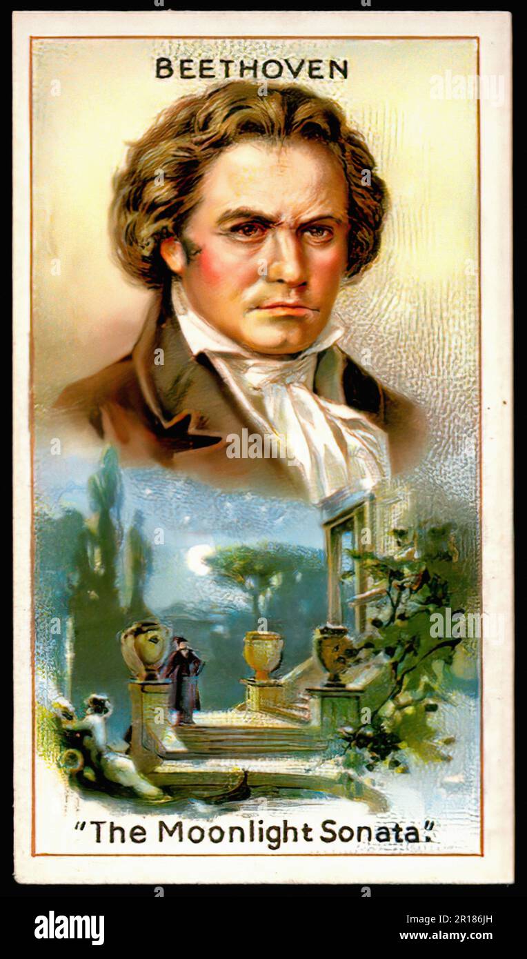 Ludwig van Beethoven - Vintage Cigarette Card 02 Stock Photo - Alamy