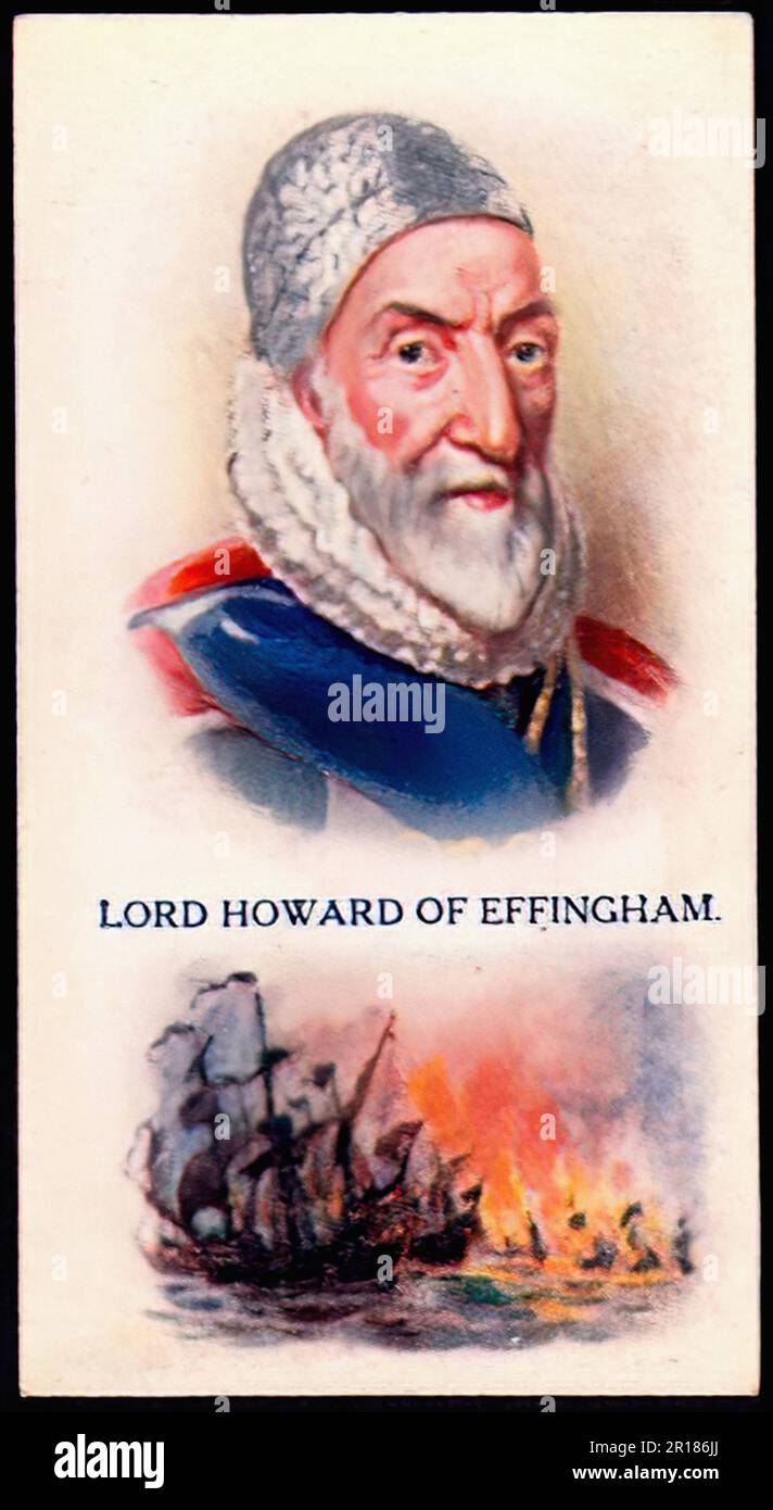 Lord Howard of Effingham - Vintage Cigarette Card Stock Photo - Alamy