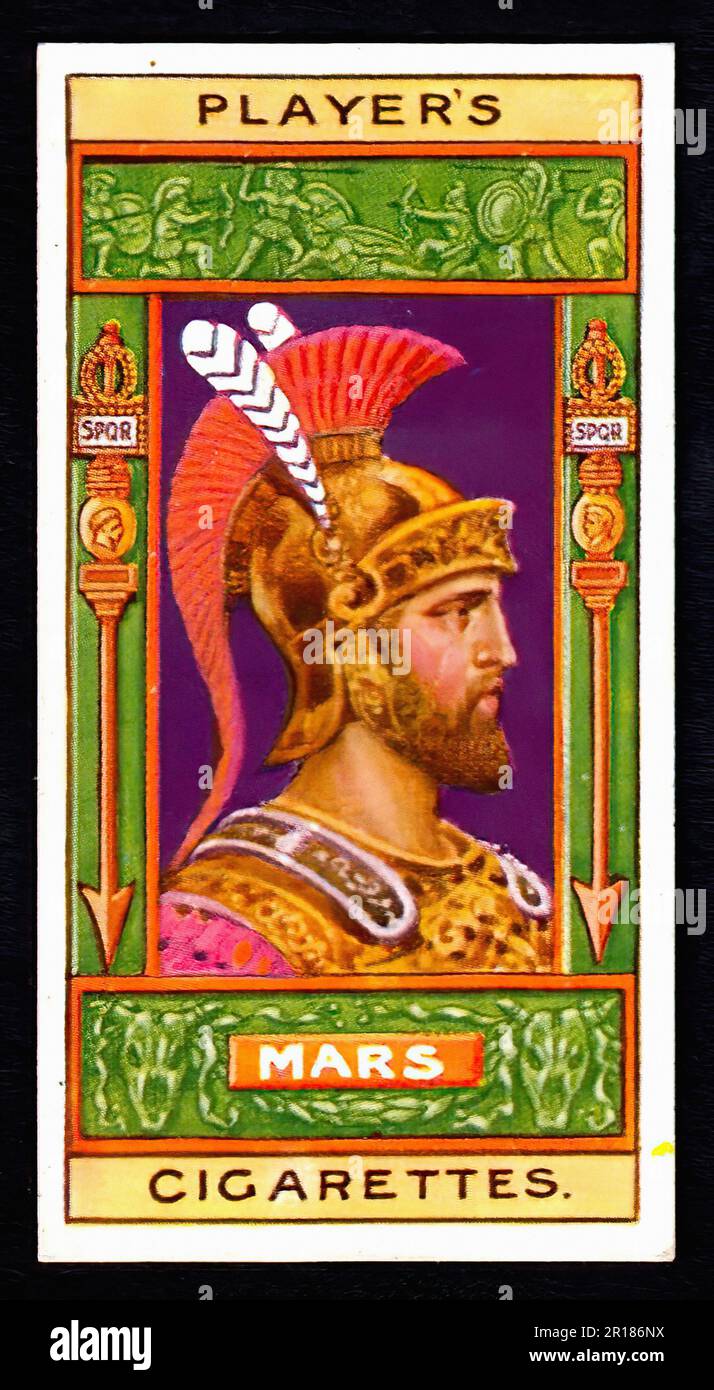 Mars God of War - Vintage Cigarette Card Stock Photo - Alamy