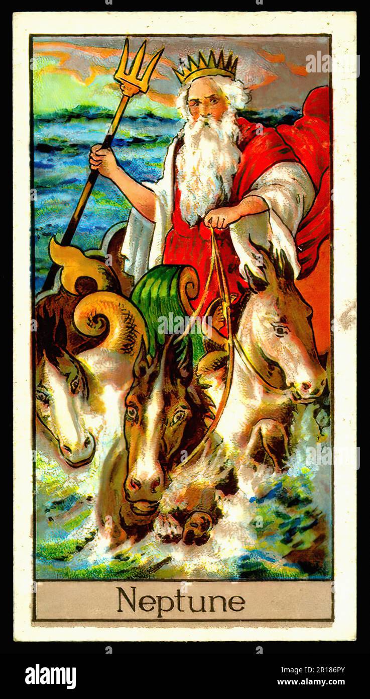 Neptune - Vintage Cigarette Card Stock Photo - Alamy