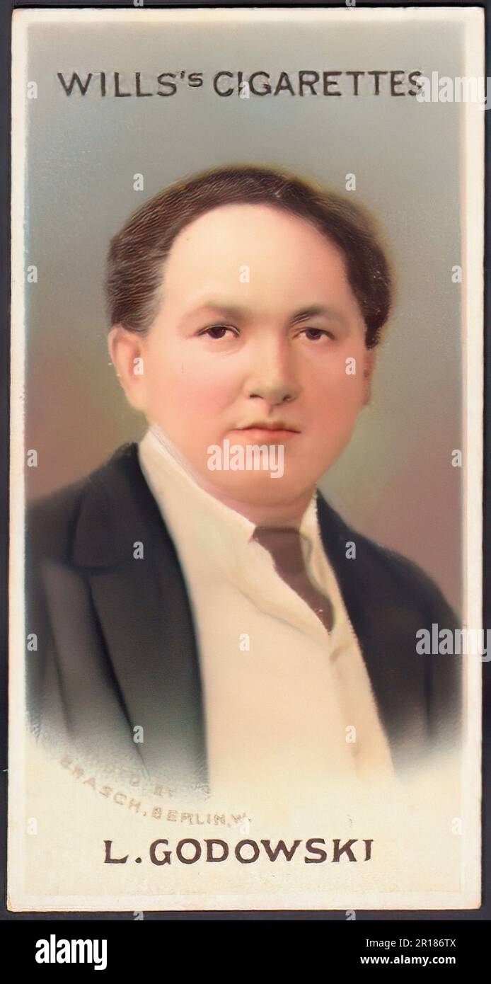 Pianist Leopold Godowski - Vintage Cigarette Card Stock Photo - Alamy